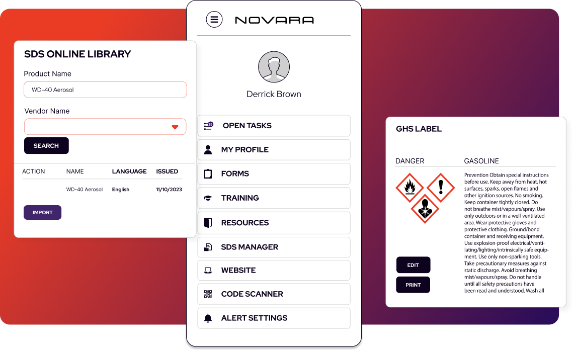 OSHA & GHS-Compliant SDS Management Solution | Novara